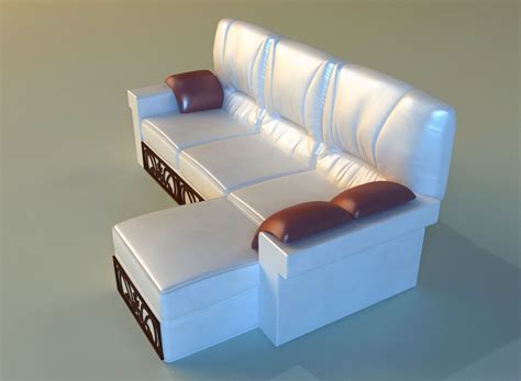 가죽 코너 소파 나무 장식 3d 모델 10 3ds Fbx Max Obj Free3d