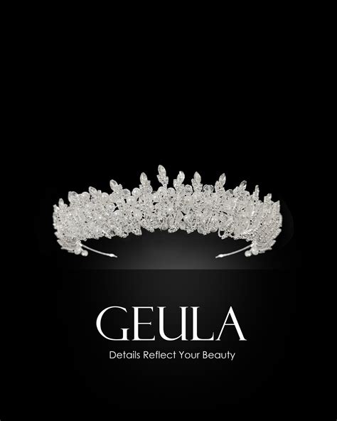 Geula Crystal Stone And Bead Pearl Bridal Crown Buy Now
