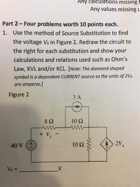 Solved Use The Method Of Source Substitution To Find The Chegg Com