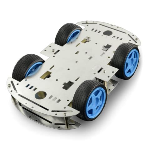 Buy Metal Chassis Rectangle 4wd With Dc Motor Botland Robotic Shop