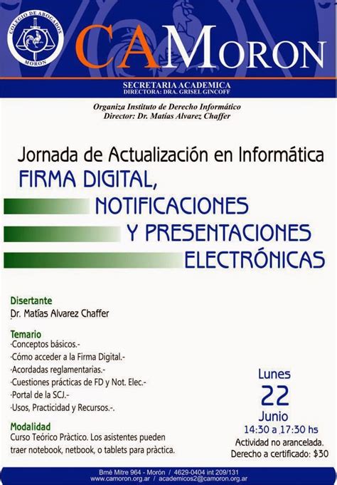 Instituto Derecho Informático y Nuevas Tecnologías CAM Portal PJN Sistema de Notificaciones