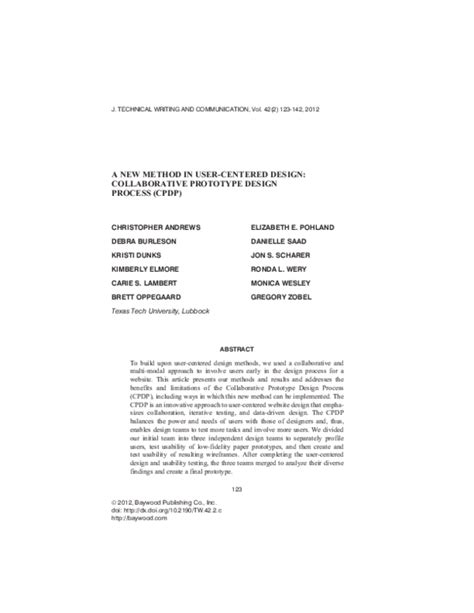 pdf innovative collaborative prototype design method for user