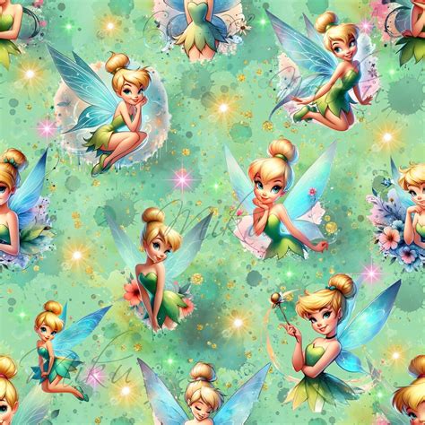 Tinkerbell Seamless Pattern Etsy