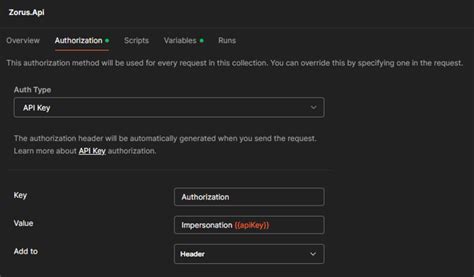 Zorus Api Quickstart
