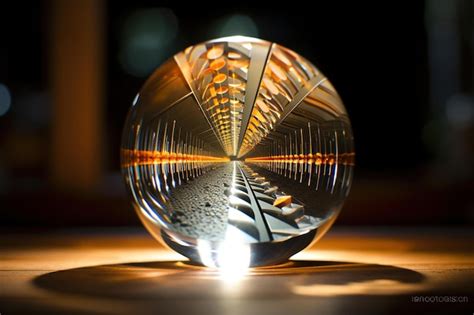 Premium Photo Laser Light Patterns Refracted Through A Crystal Ball