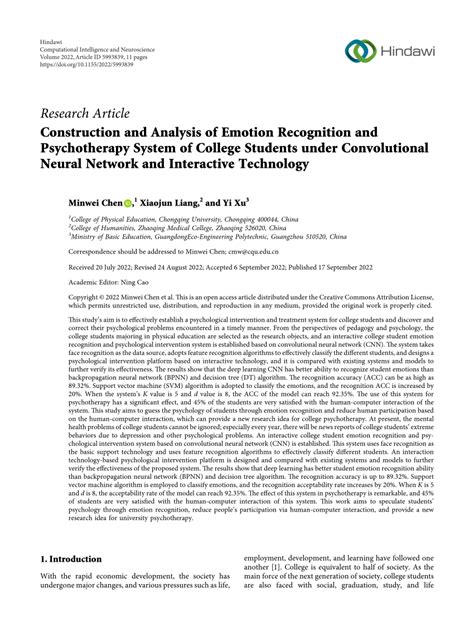 Pdf Construction And Analysis Of Emotion Recognition And