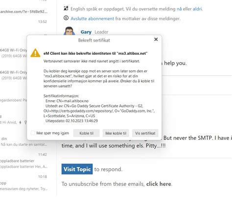 SMTP Problem In EMClient EM Client