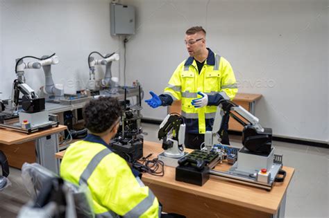 Engineer Teach Trainee How To Operation Maintenance And Programing