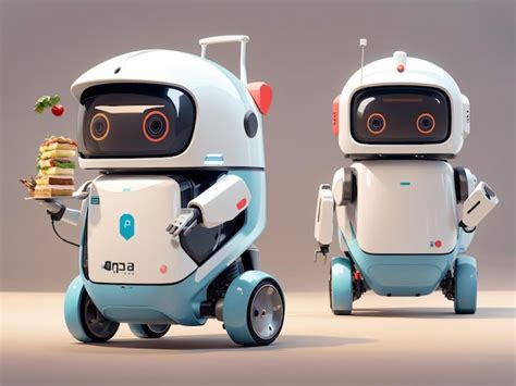 Premium Ai Image Revolutionizing Delivery Food Delivery Robots May