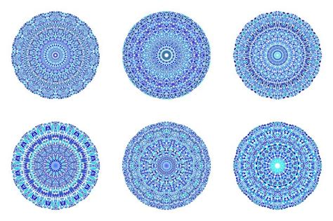 Premium Vector Round Circular Geometrical Botanical Ornament Mandala Set