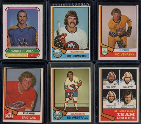 6 Vintage Hockey Cards