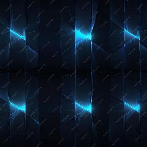 Modern Abstract Blue Background With Glowing Geometric Premium Ai Generated Image
