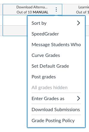 General Canvas Gradebook Help Teach USU