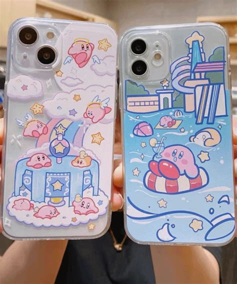 별의커비케이스 귀여운 커플케이스 아이폰 감성케이스 폰케이스 투명 범퍼 젤리 케이스 아이폰15 14 13 12 11 X 8 7 6 프로 프로맥스 미니 플러스 케이스 에이블리