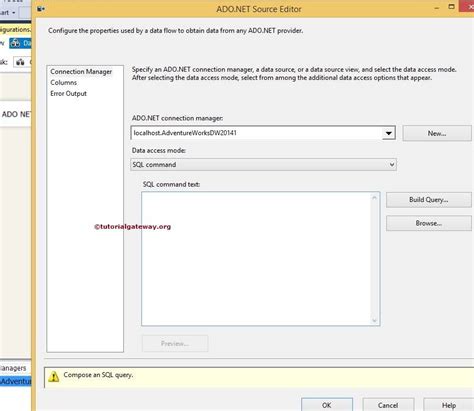 Adonet Source In Ssis