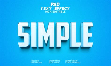 Premium PSD | Simple 3D Text Effect PSD File