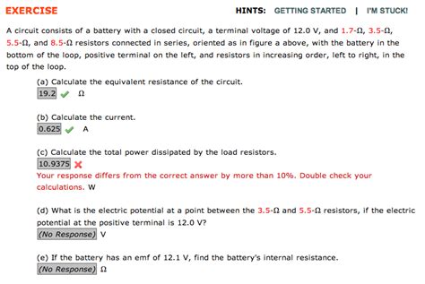 Solved A Circuit Consists Of A Battery With A Closed