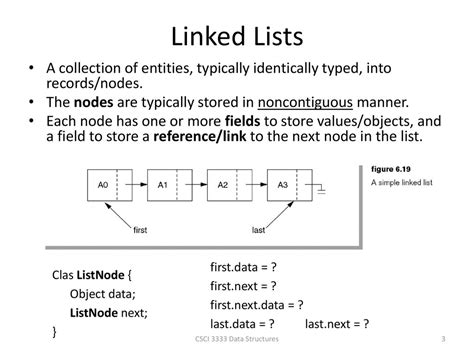 Linked Lists Chapter 65 17 Csci 3333 Data Structures Ppt Download