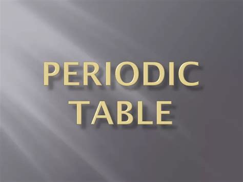 PPT Periodic Table PowerPoint Presentation Free Download ID 1738781