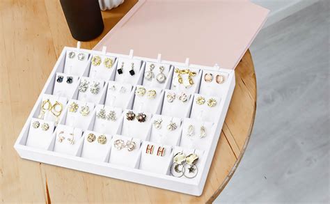 Mooca Premium White Leatherette Horizontal Earring Cards