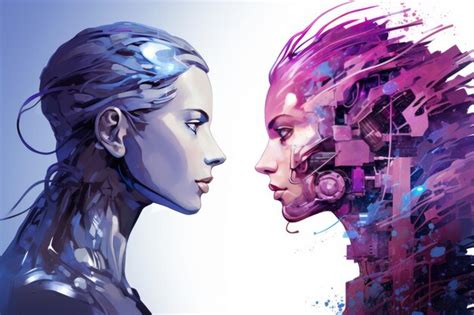 Premium Photo Face Artificial Intelligence