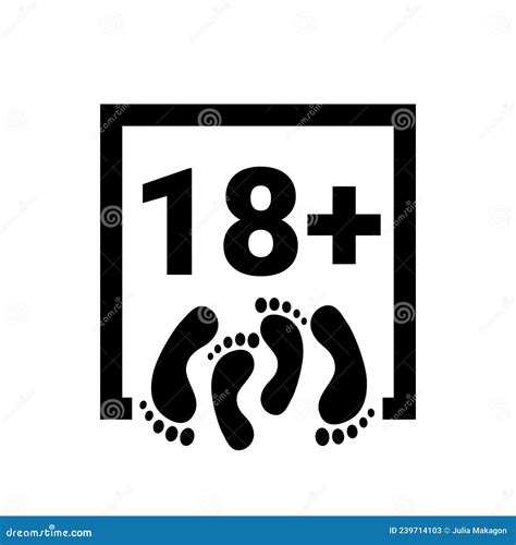 18 Plus Icon Prohibition Sign For Persons Under Eighteen Years Of Age Sex Content For Adults