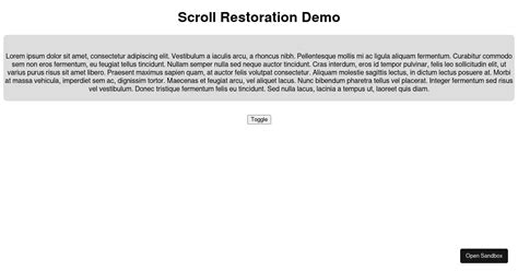 Scroll Demo Codesandbox