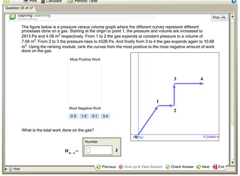 solved the figure below is a pressure versus volume graph
