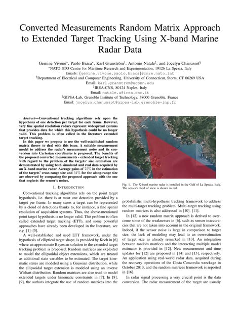 Pdf Converted Measurements Random Matrix Approach To Extended Target