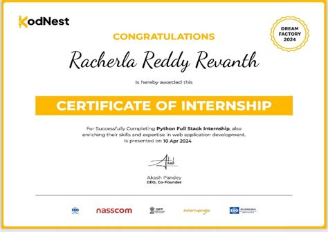 connections thankyou kodnest pythonfullstack racherla reddy revanth