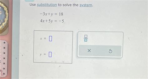 solved use substitution to solve the