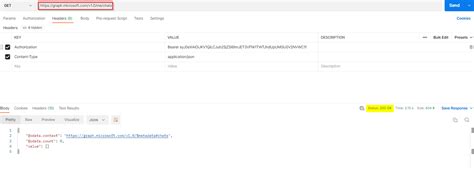Azure Active Directory No Authorization Information Present On