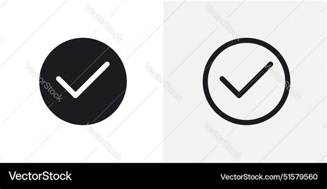 Check Icon Set Royalty Free Vector Image VectorStock