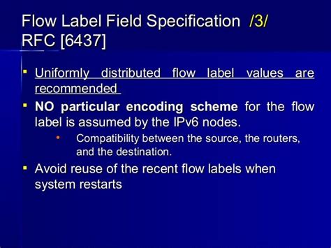 Ipv6 Flow Labels