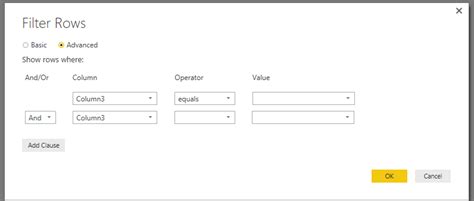 Solved Row Filter With Multiple Clauses Microsoft Fabric Community