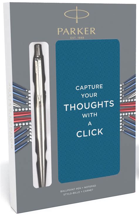 Набор: блокнот + шариковая ручка Parker Jotter Core K61, Stainless ...