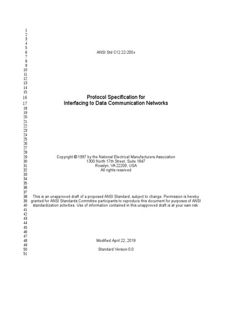Protocol Specification For Interfacing To Data Communication Networks Pdf Computer Network
