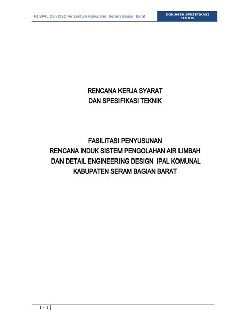 Spesifikasi Teknik Ipal Komunal Pdf