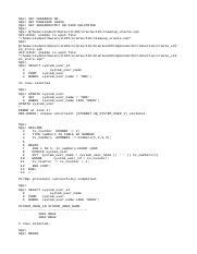 Apply Plsql Lab7 Txt SQL SET FEEDBACK ON SQL SET PAGESIZE 49999 SQL SET SERVEROUTPUT ON SIZE
