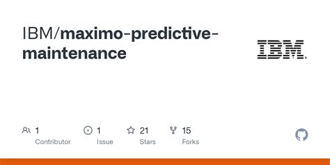 Github Ibmmaximo Predictive Maintenance
