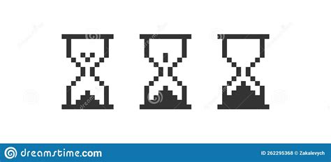 Pixel Art Bit Loading Bars Set Isolated Vector Illustration Cartoondealer Com