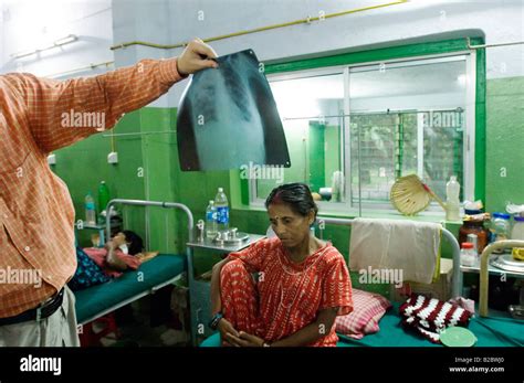 Aroti Devi, 36, with spinal tuberculosis during doctor's rounds at St ...
