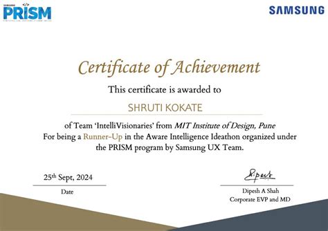 Shruti Kokate On Linkedin Awareintelligence Ai Samsungprism