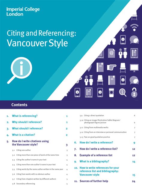 Citing And Referencing Vancouver Style De Imperial Collage London2