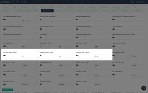 Custom Order Fields Pstracker