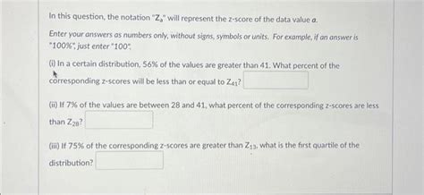 Solved In This Question The Notation Za Will Represent Chegg
