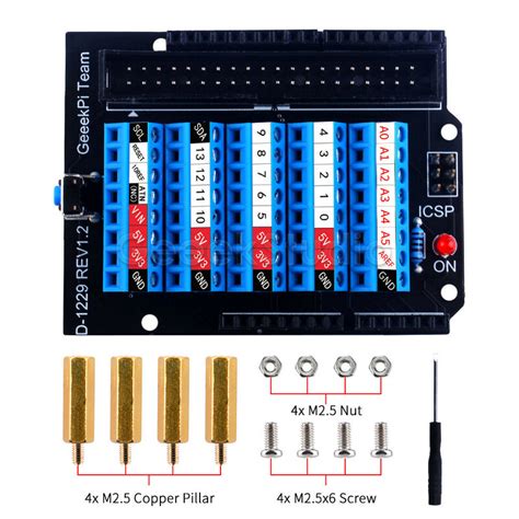 Arduino Uno Screw Terminal Hat Expansion Board Presoldered Icsp Arduino Uno Screw Terminal Hat Expansion Board Presoldered Icsp