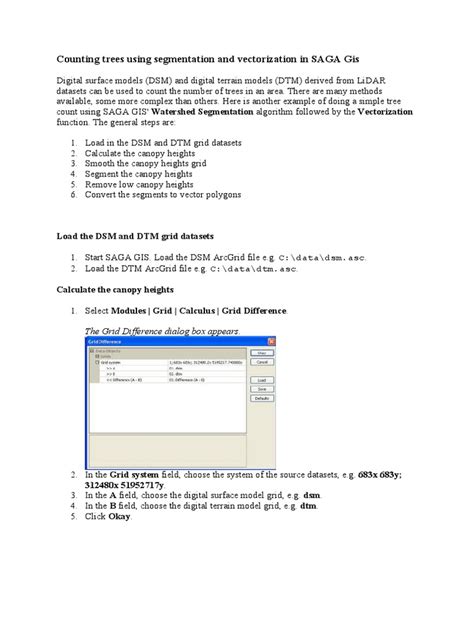 Counting Trees Using Segmentation And Vectorization In Saga Gis Pdf