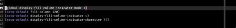 Emacs Ignores Display Fill Column Indicator Character Settings Emacs