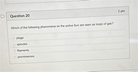 Solved Question 201 ﻿ptswhich Of The Following Phenomena On